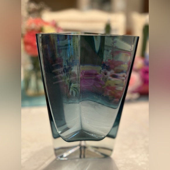 Krosno | Accents | Vintage Krosno Handblown Triangular Ombr Art Glass ...